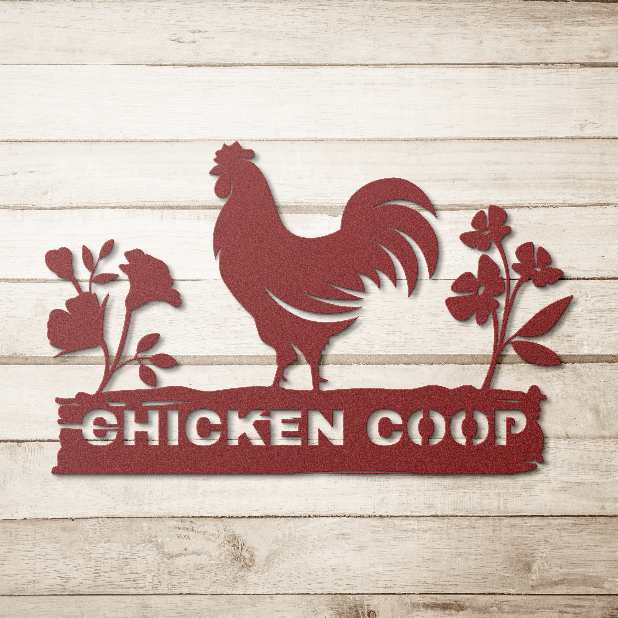 Chicken coop Metal Sign Wall Art, Personalized Hen House Sign, Rooster ...