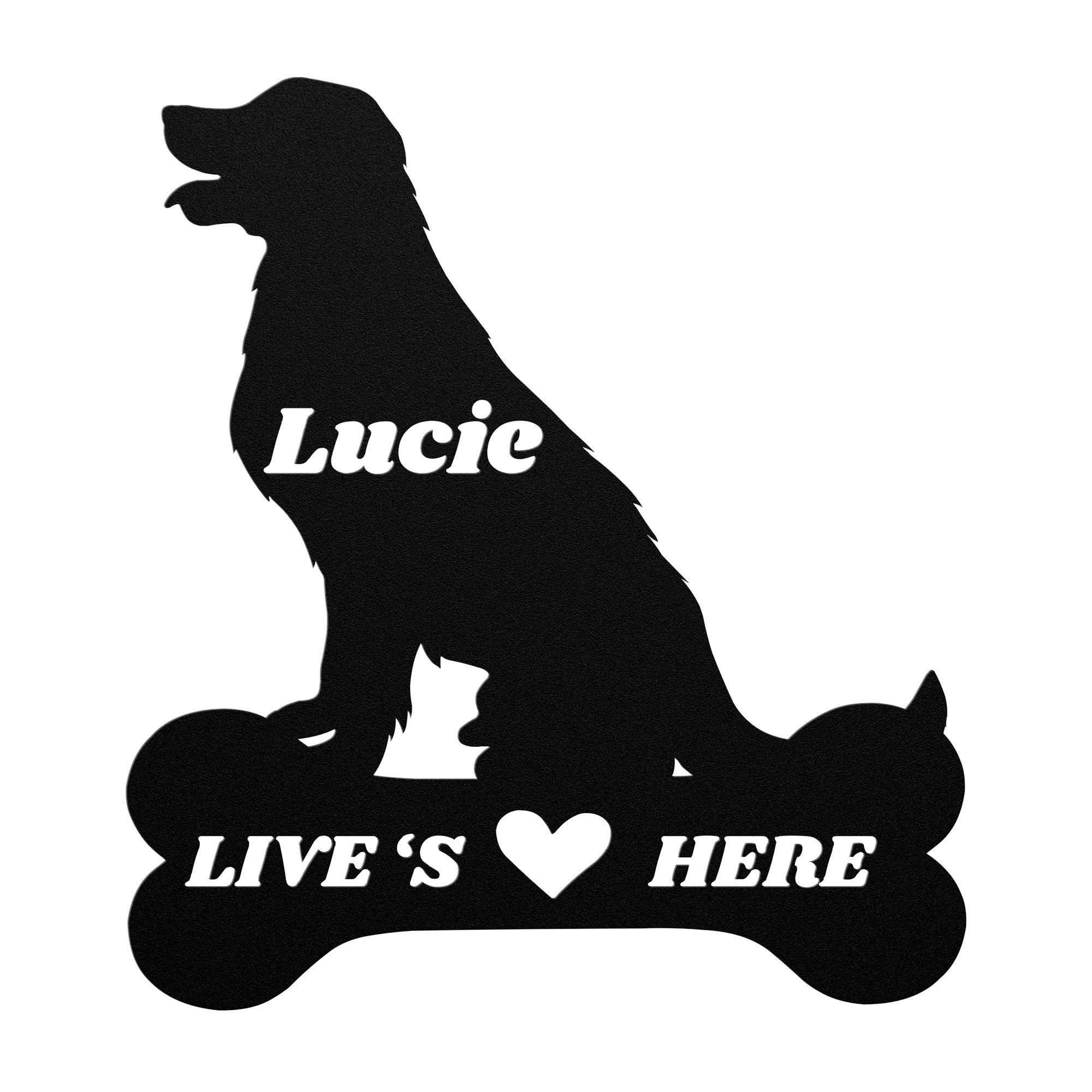 Custom Metal dog bone sign, dog wall sign, doghouse sign, personalized ...