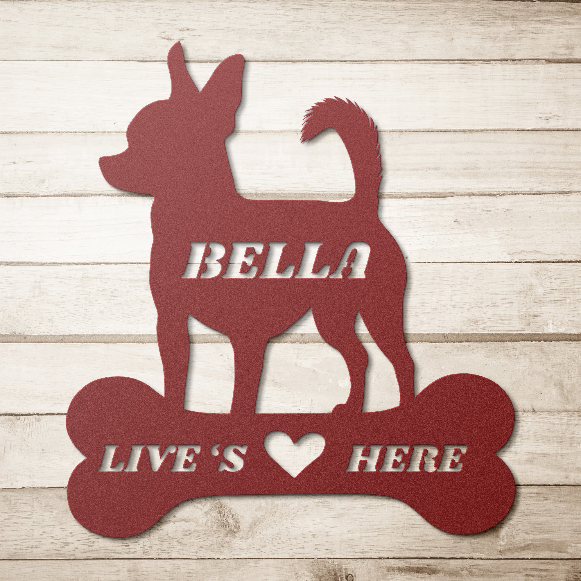 Custom Metal dog bone sign, dog wall sign, doghouse sign, personalized ...
