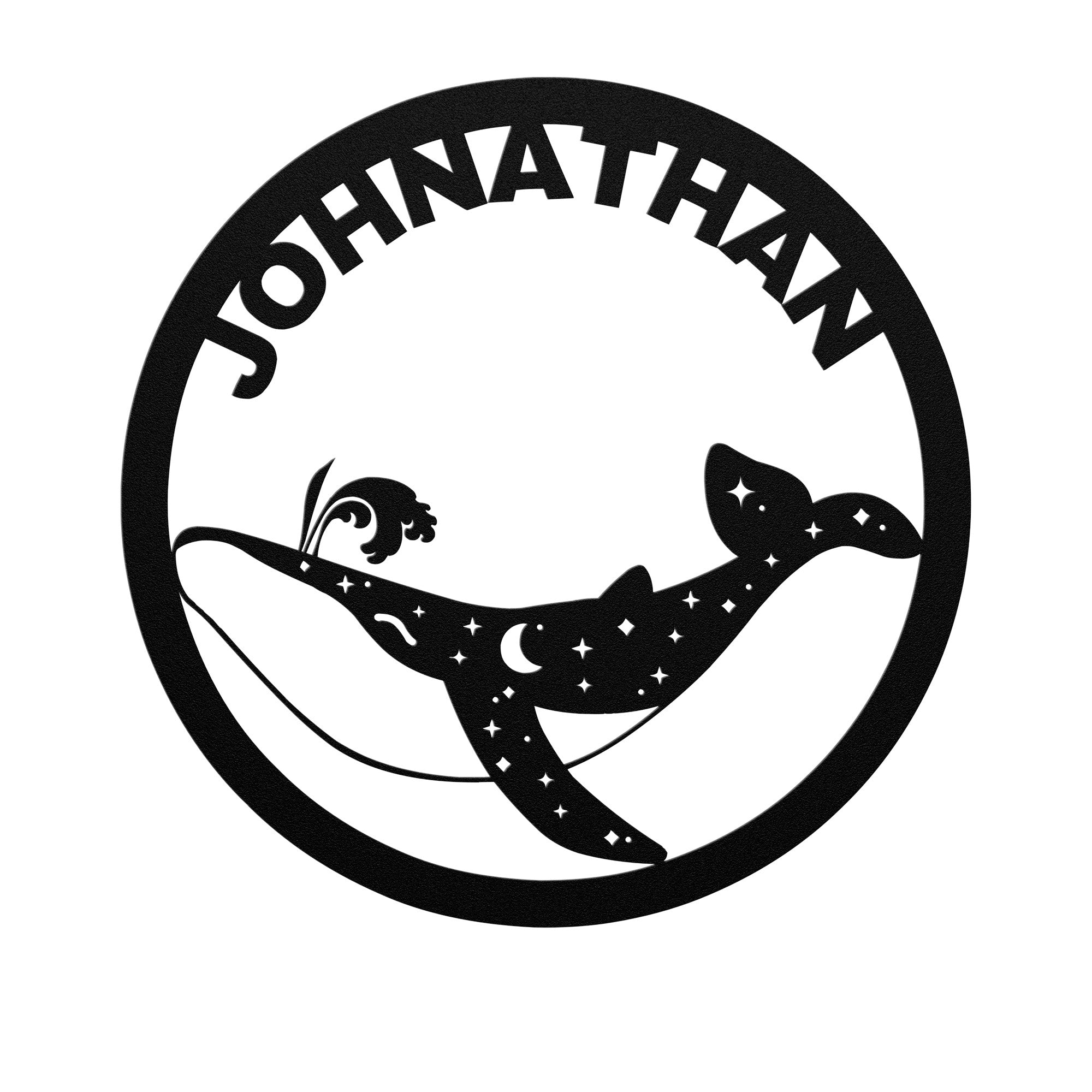 Custom Orca Whale celestial metal sign, Celestial Art, Kids Room Decor ...