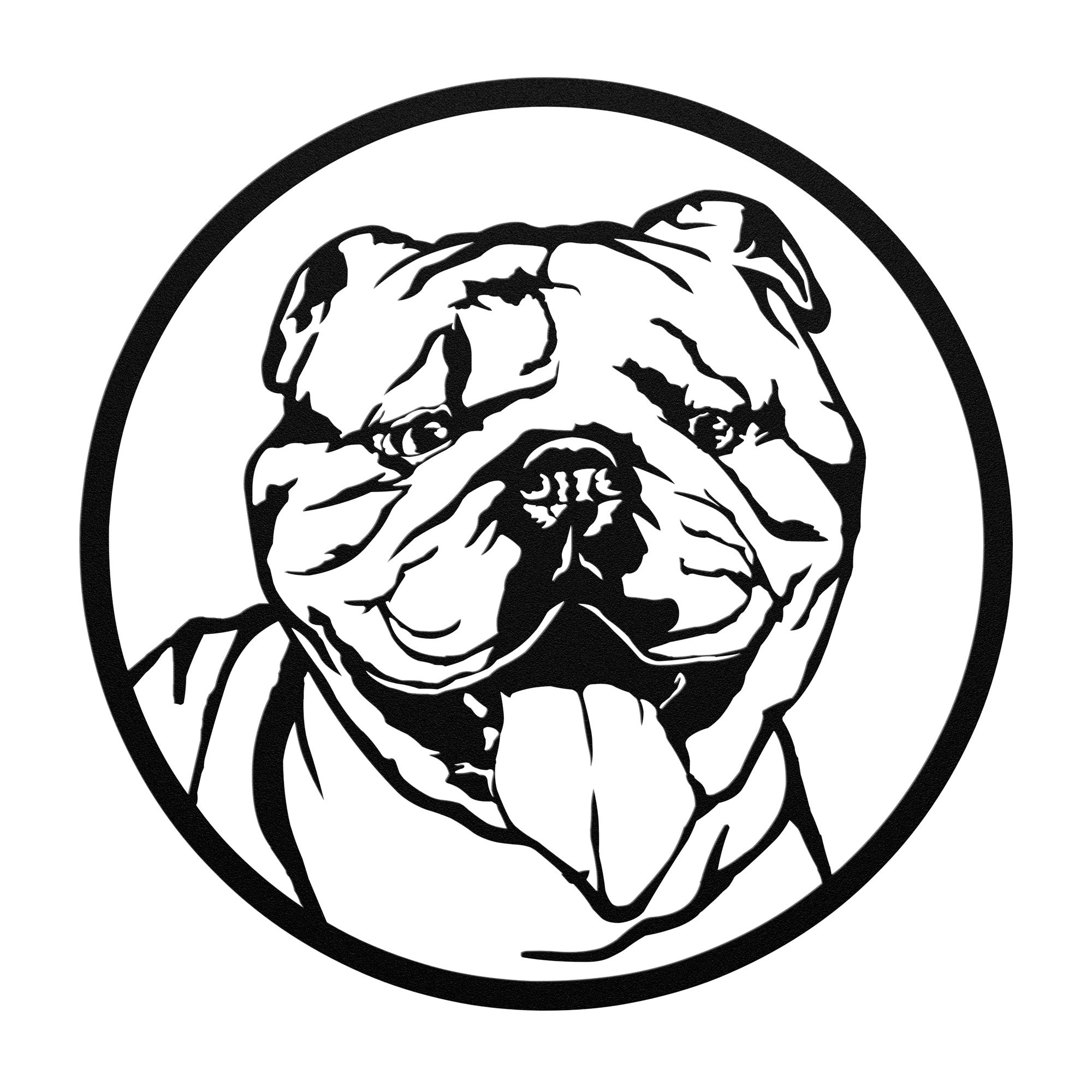 English Bulldog Metal Wall Art, Bulldog Metal Sign, Housewarming Gift ...