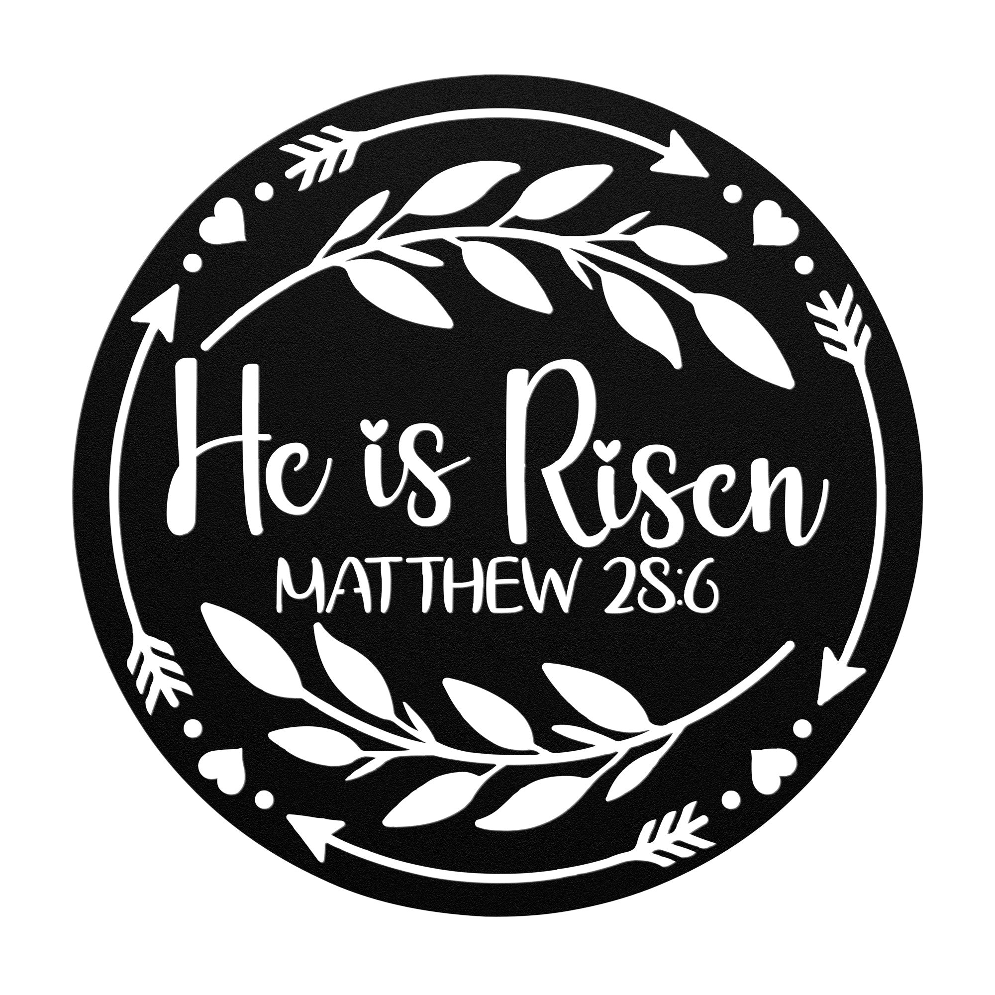 He is Risen Metal Wall Sign, Easter Sign, Faith Decor, Spring Decorati ...