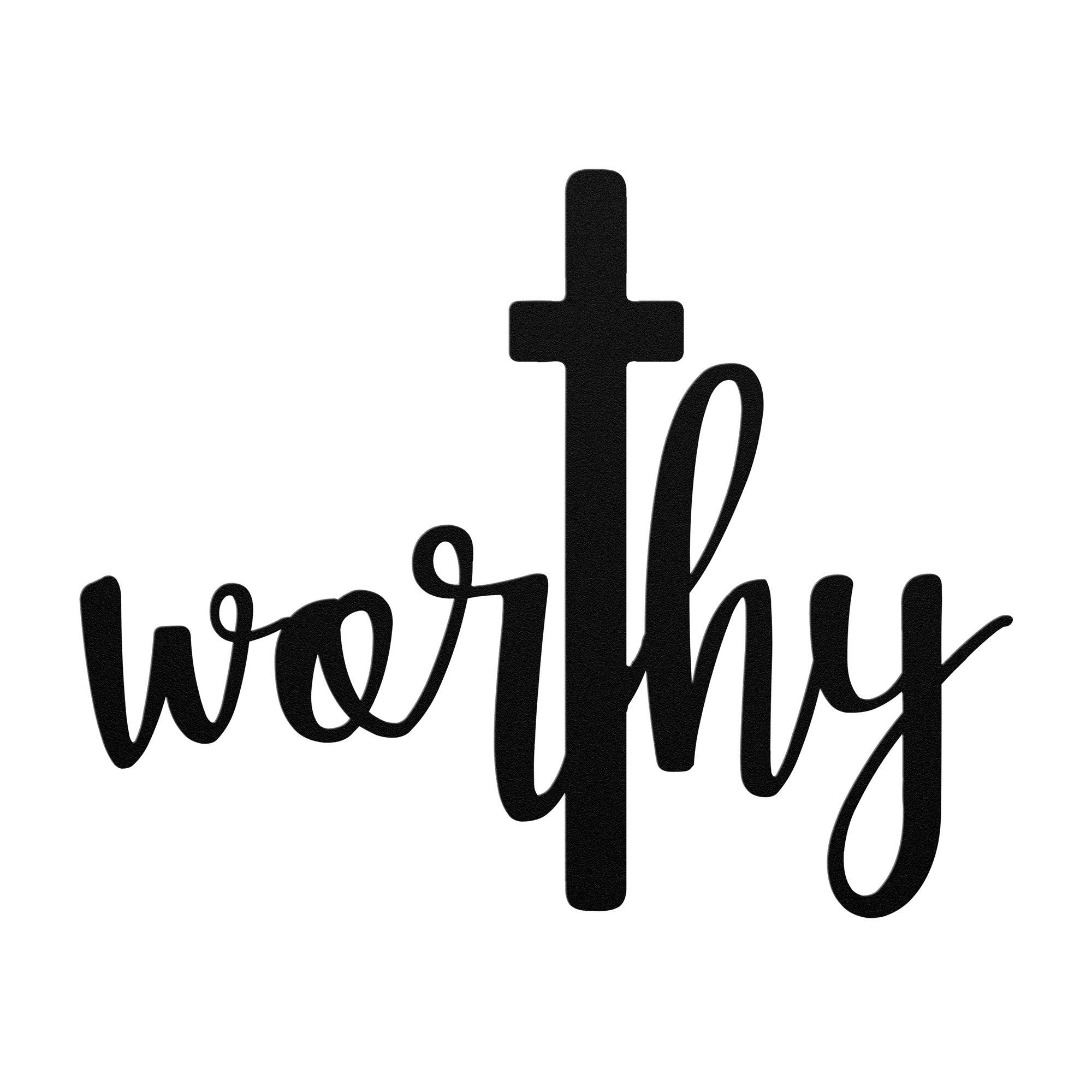 Worthy Metal Word Art, Metal Words, Christian Sign, Metal Wall Art, Ho ...